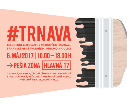 Pešiu zónu znovu vyzdobí deväťmetrový nápis #TRNAVA, pomaľujú ho opäť ...